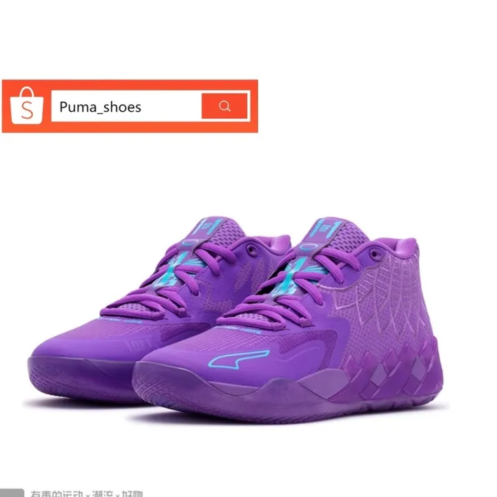 100% Original Puma Lamelo Ball MB.01 Rick and Morty Purple Sport ...