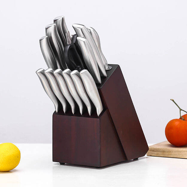 14 Pieces Premium Knife Set including Wood Stand (Stainless Kitchen ...