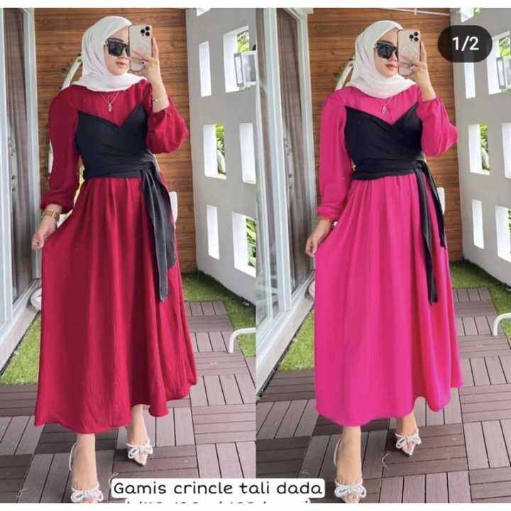 GAMIS LESTY VIRAL DAN MODEL LAGI HITS MODEL TERBARU || ld 110 BAHAN ...