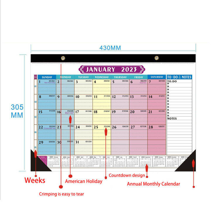 2023 2024 Organizing Large June Office Ruled Months Desk Calendar ...