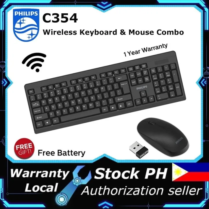 PH Stock Philips C315 C234 C354 C294 Wireless / wired office Keyboard Mouse Combo Set FOR PC ...
