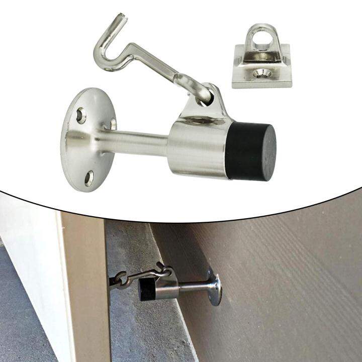 BolehDeals Zinc Alloy Door Stopper Door Stop Catch Holder with Hook ...