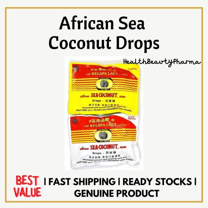 African Sea Coconut Brand Drops/ Cough Lozenges 15g (Original/ Extra ...
