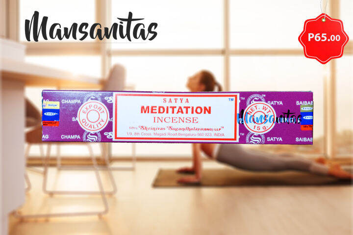 Mansanitas Mansanas Satya Meditation Incense Sticks 15g Approx 12 ...