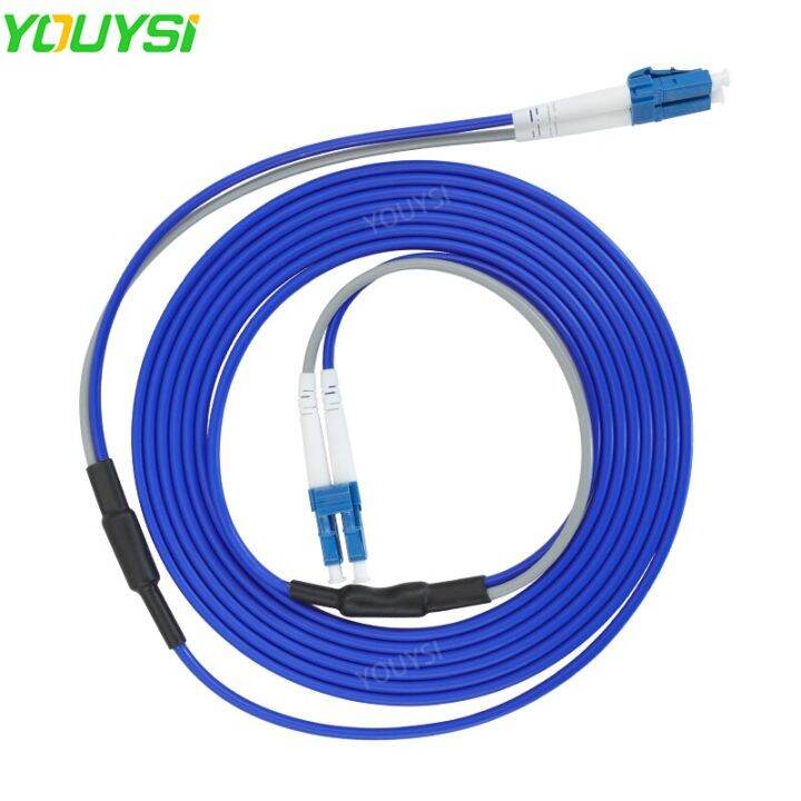 YOUYSI LC/UPC-LC/UPC Singlemode Armored Patch Cord 2 cores 3M-30M SM PVC Jacket SC LC FC fiber ...