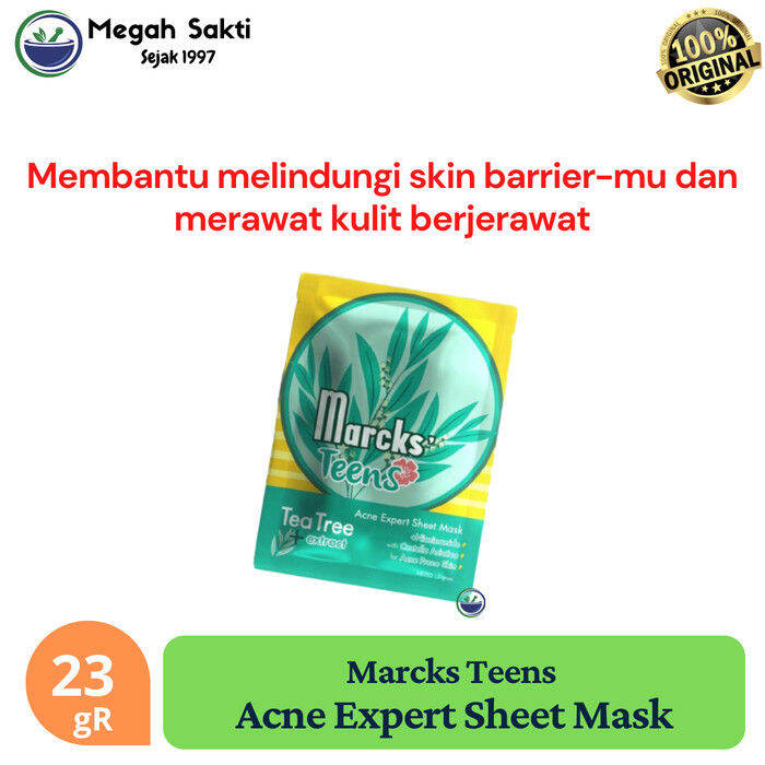 Marcks Teens Acne Expert Mask - Masker anti Jerawat Alami Tea Tree ...