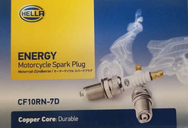 HELLA Energy Twin Electrode Composition Motorcycle Spark Plug | Lazada PH
