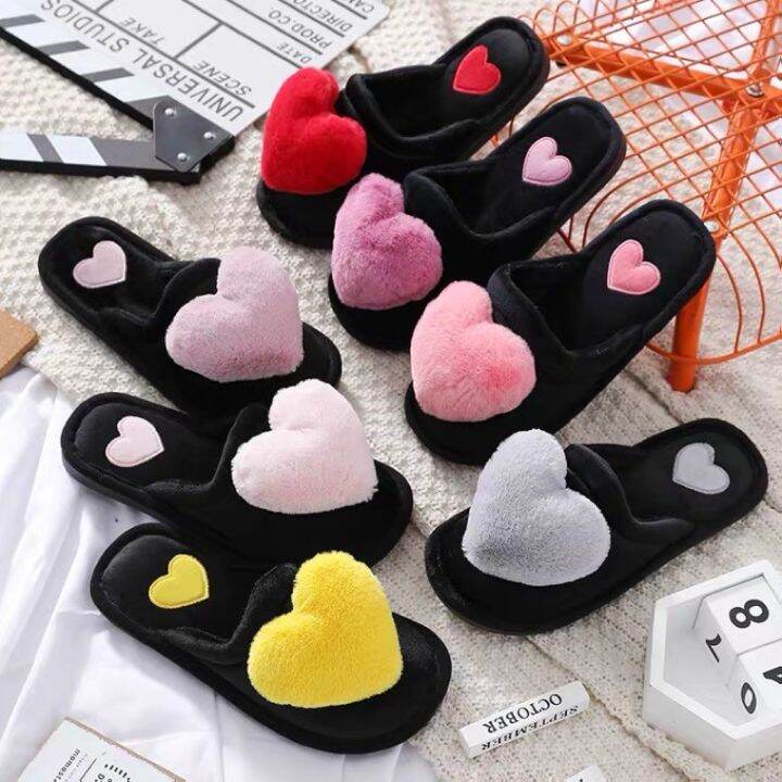 Balamy big love Cute Plush Slippers Warm home Indoor slippers for ...