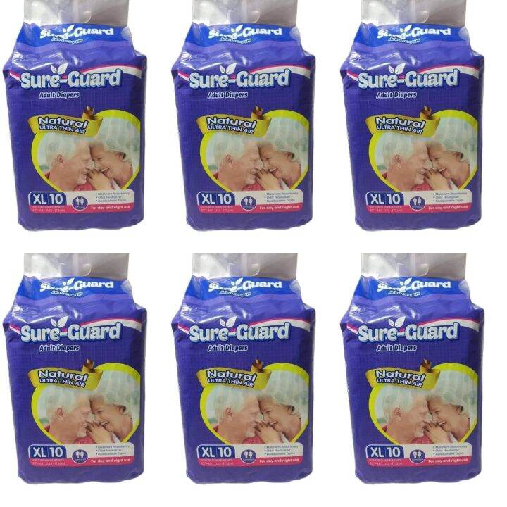 Sure-Guard Adult Diaper Tape XL 6Packs (10Pcs/Pack) | Lazada PH