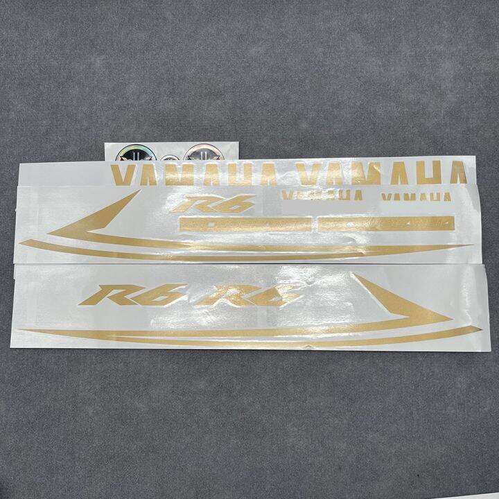 Yamaha R6 Motorcycle Fairing Sticker Black Gold Motorcycle Stickers ...