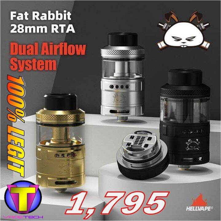 Hellvape Fat Rabbit RTA Atomizer 5.5ml (28.4mm) ... 100 Legit/Authentic ...