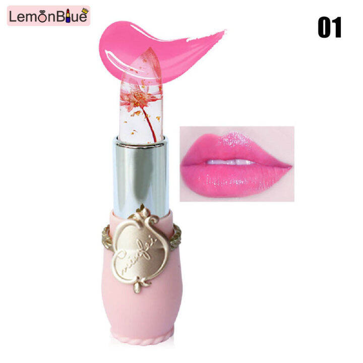 LemonBlue Lipstik Jelly Kristal, Perona Bibir Bunga Ajaib Berubah Suhu ...