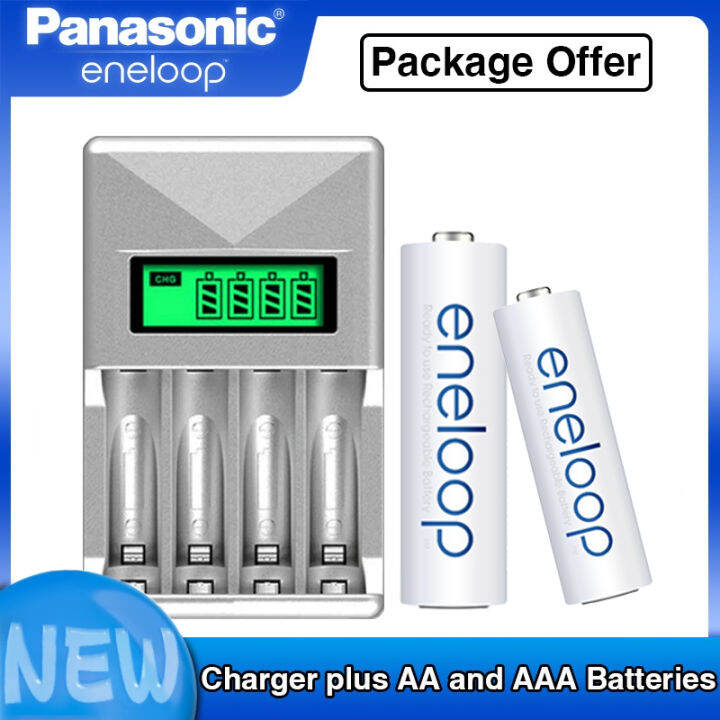 Panasonic Eneloop AA/AAA Ni-Mh Rechargeable Batteries With 4 Slots LCD ...