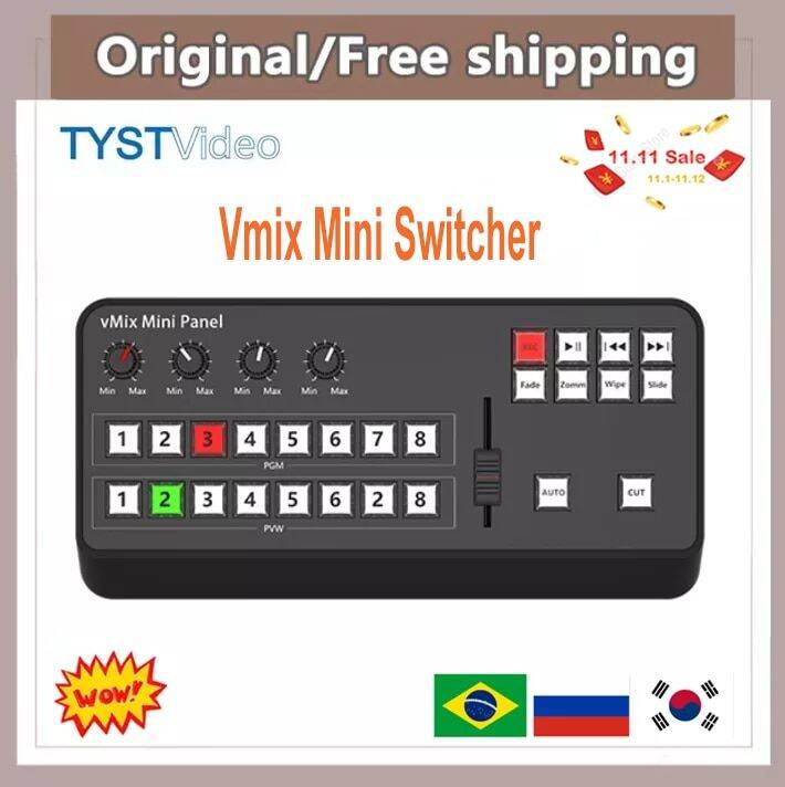 TYST Video Vmix Mini Switcher Control Panel MIDI2.0 Video Recording ...