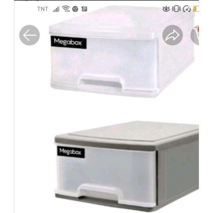 .megabox 2 layer drawer whte/grey | Lazada PH