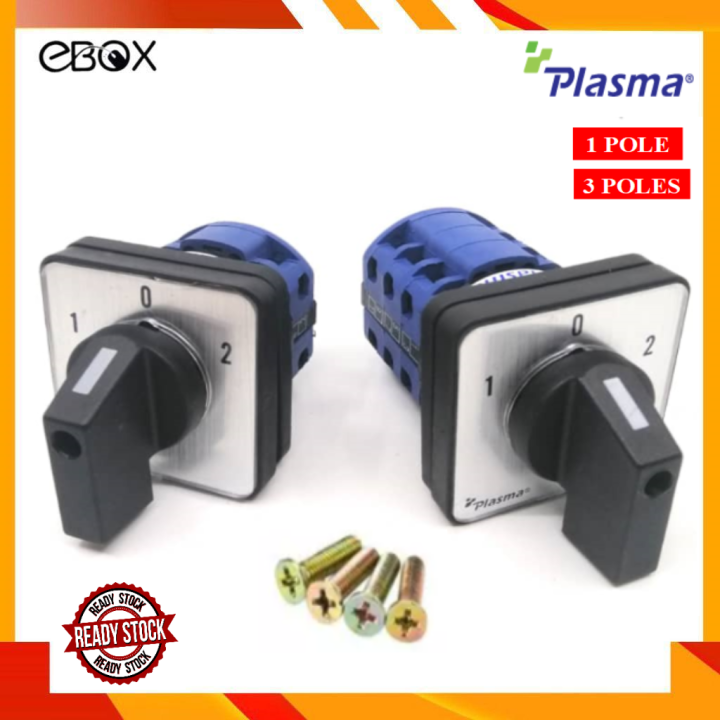 Plasma 20A 1-0-2 1Pole / 3Pole Selector Switch | Lazada