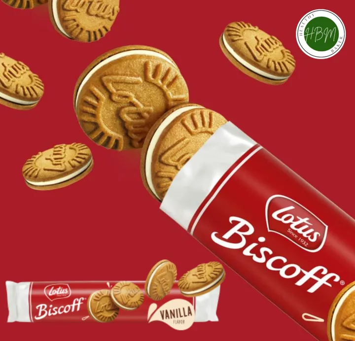 Lotus Biscoff Sandwich Vanilla flavor 150g | Lazada