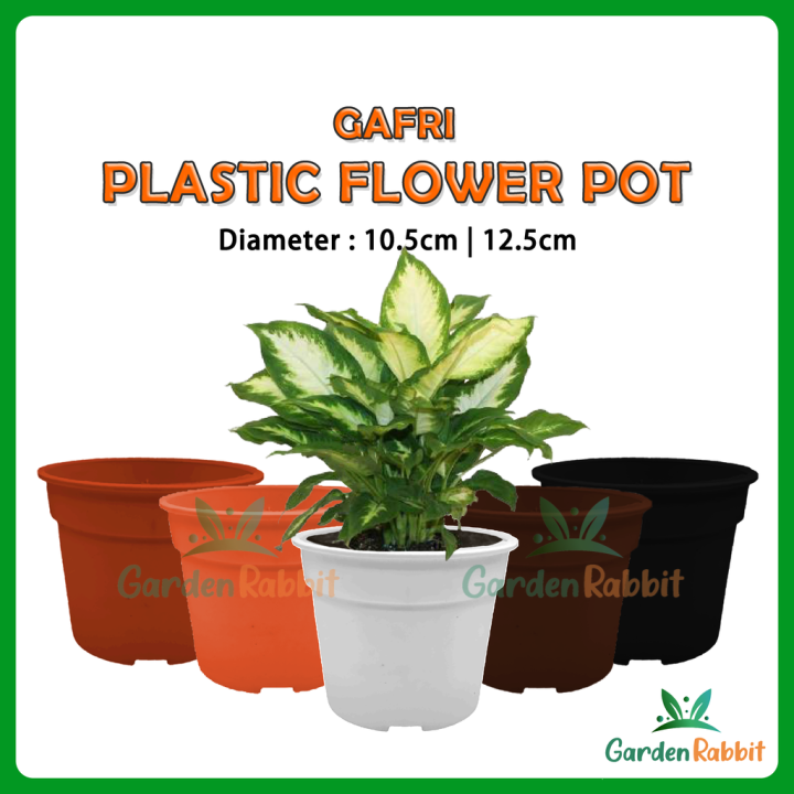 GAFRI Plastic Flower Pot Pasu Plastik Pokok Bunga Garden 塑料植物花盆 | Lazada