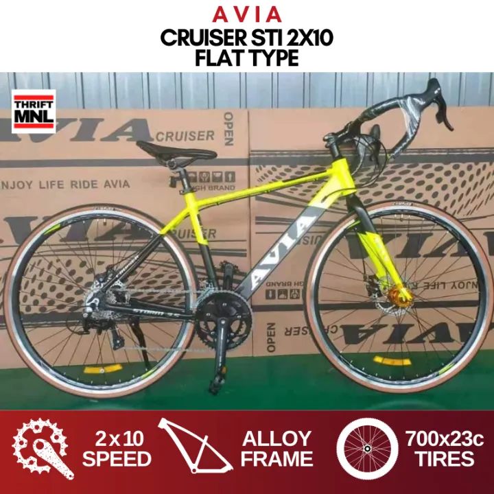 Thrift MNL's AVIA CRUISER [PURE ALLOY] 2x10 FLAT TYPE STI Road Bike | Ltwoo Groupset, Mechanical ...