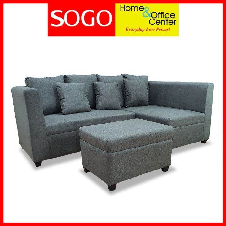 SOGO LUIS III L-Shape Sofa Sectional Sofa in Fabric | Lazada PH