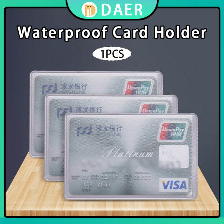 Waterproof Card Holder Plastic Card id Case Transparent Waterproof ...