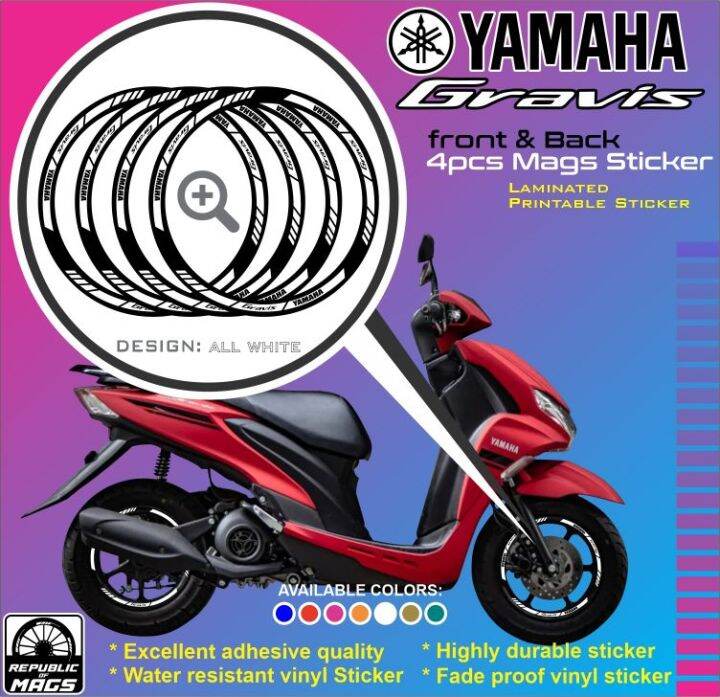 Yamaha Gravis Mags Printed and Laminated Decal Stickers | Lazada PH