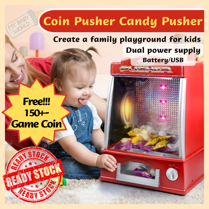Mini Coin Pusher Candy Pusher Family Game Machine Kids Toy Birthday ...