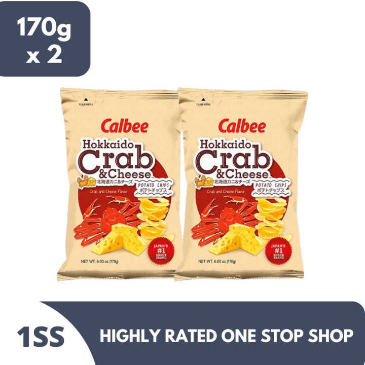 Calbee Hokkaido Crab & Cheese Potato Chips 170g x 2 | Lazada PH