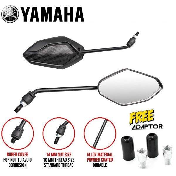 YAMAHA FAZZIO MOTORCYCLE SIDE MIRROR LONG STEM STOCK TYPE / STOCK SIZE ...