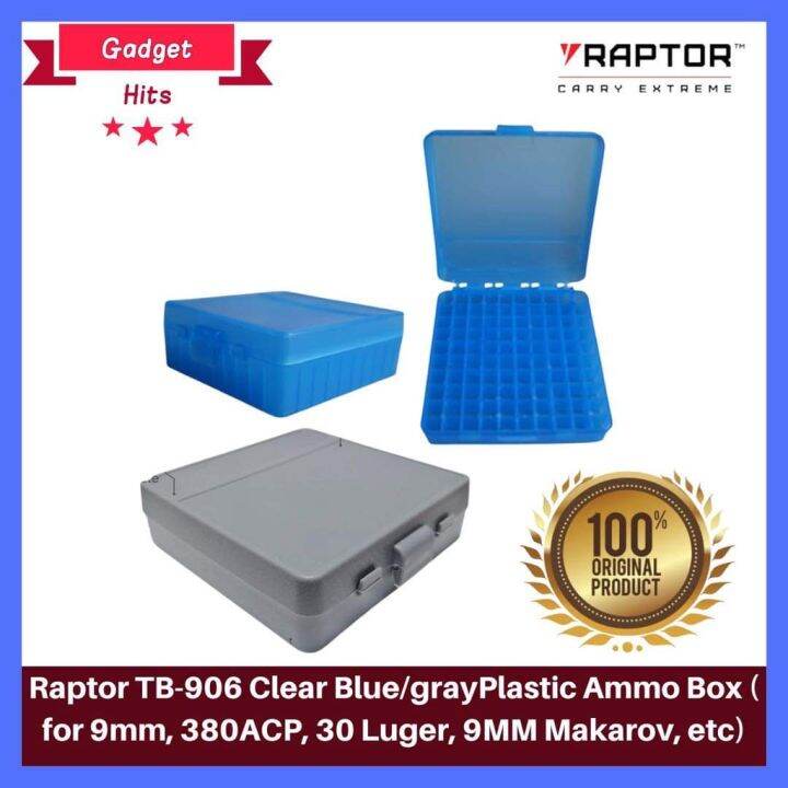 Raptor TB-906 Plastic Ammo Box (for 9mm, 380ACP, 30 Luger, 9MM Makarov ...