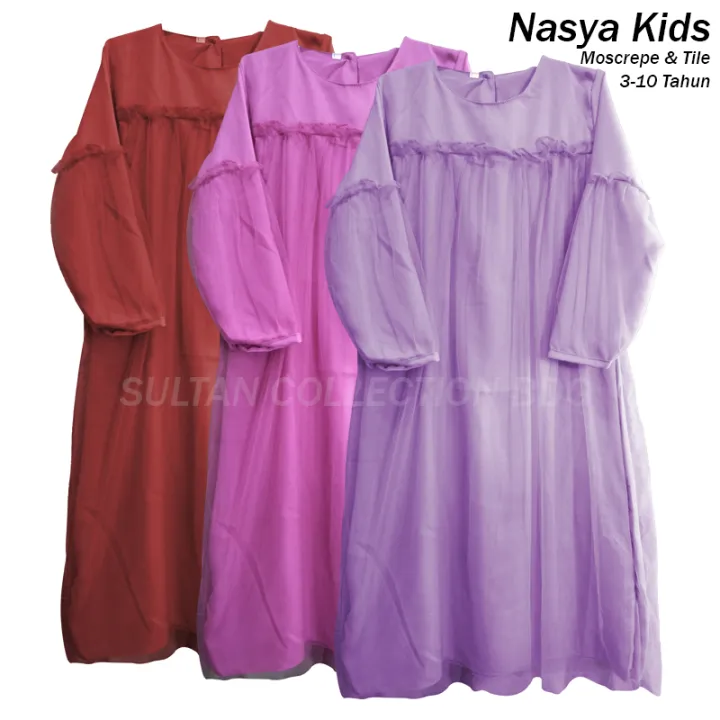 Baju perempuan 3 - 10 Tahun | Nasya Kids polos simple | baju anak ...
