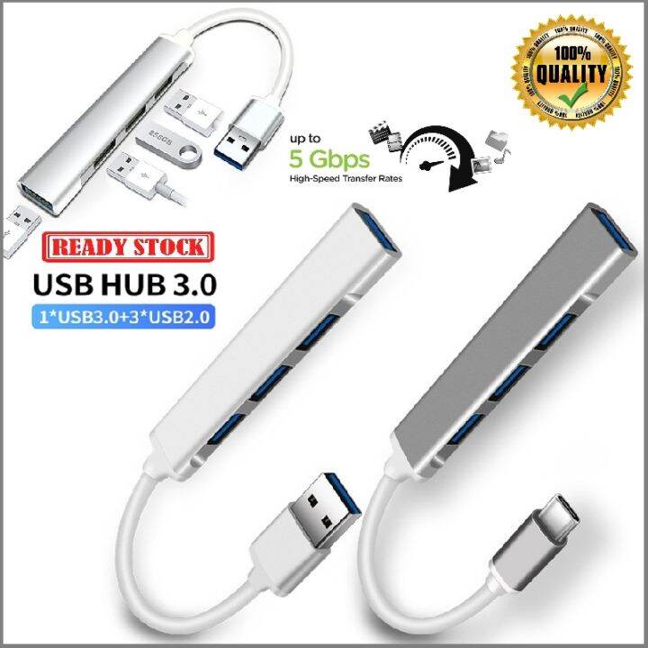 [USB Hub] 4 in 1 High Speed 4 Ports USB 3.0 Adapter Type-C Splitter ...