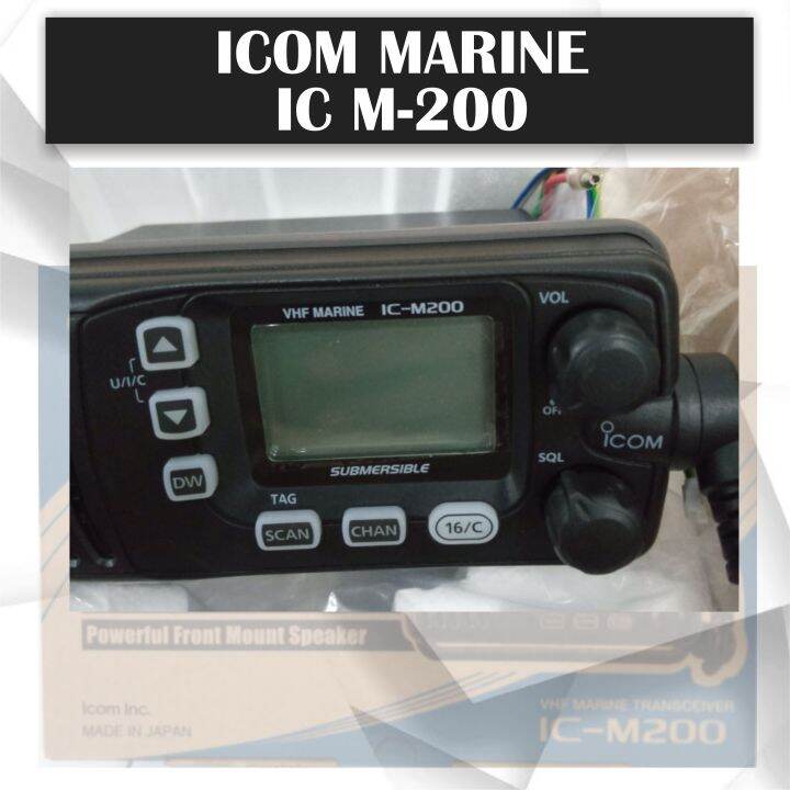 RIG Icom Marine IC M200 Mobil Single Band IC-M200 VHF Radio Komunikasi ...