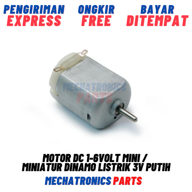 MOTOR DC 1-6VOLT MINI /MINIATUR DINAMO LISTRIK 3V =17000-18000 RPM ...
