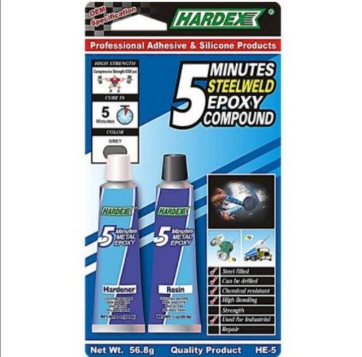 HARDEX EXPOXY ADHESIVE (5 MINUTES METALWELD HE-5 | Lazada