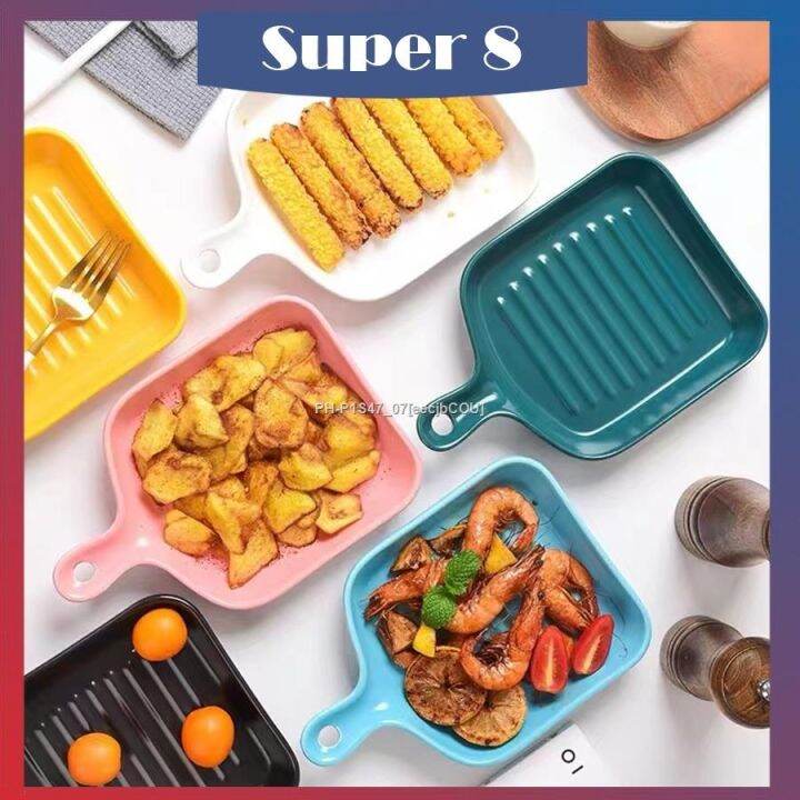 Super8 Ceramic Plates Serving With Griddl Plate Skillet Handle | Lazada PH