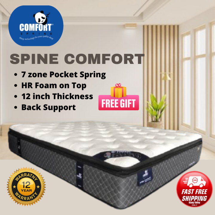 Comfort Spring Spine Comfort 7 zone Individual Pocket Spring Mattress ...