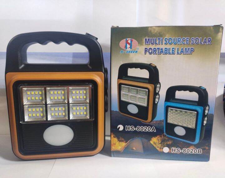 HS-8020A]Multi Source Solar Portable Lamp | Lazada PH