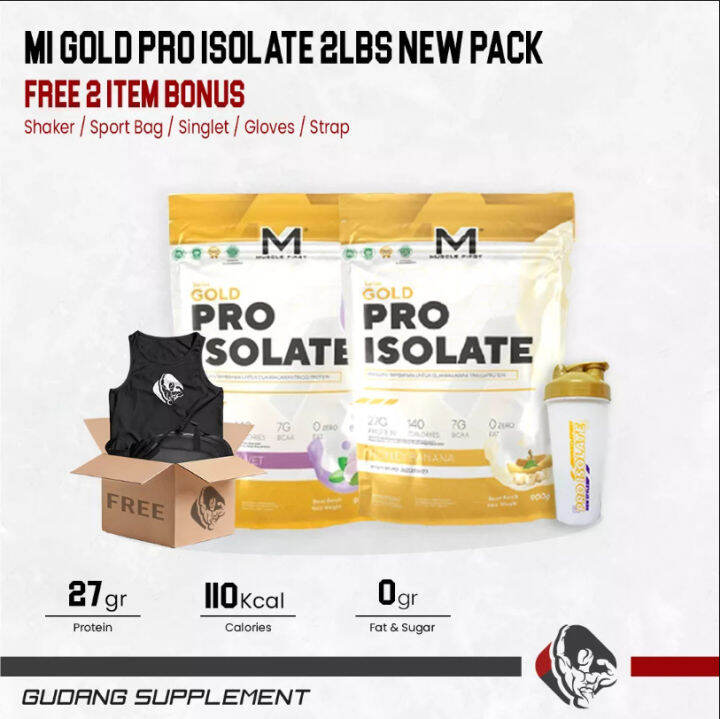 M1 Muscle First Gold Pro Isolate 2 Lbs BPOM Whey Protein Isolate Gudang ...