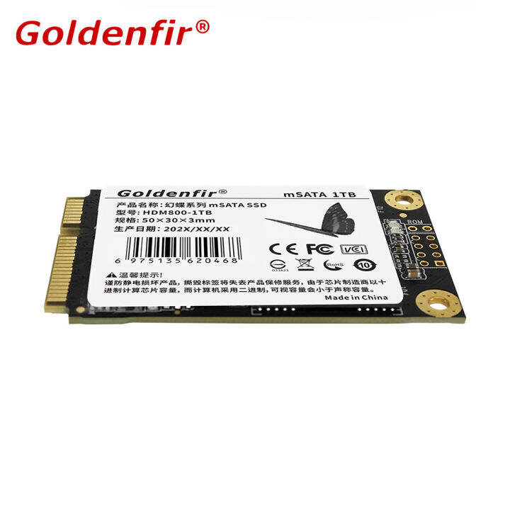 MSATA SSD 512GB 1TB Goldenfir D800 Internal Solid State Drive Mini SATA ...