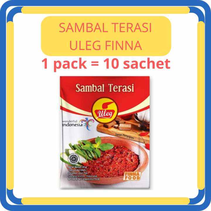 Sambal Uleg Terasi Finna 1 Pack 10 Sachet 18gr Murap pol | Lazada Indonesia