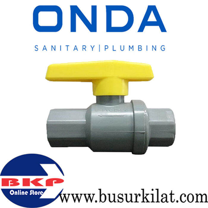STOP KRAN 2 Inch BALL VALVE PVCBV ONDA (POLOS) / (TANPA DRAT) | Lazada ...