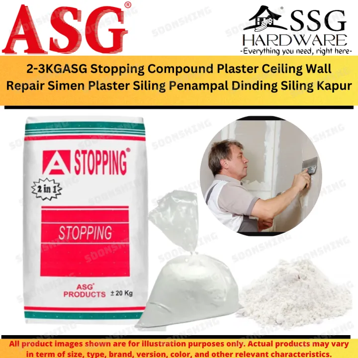 SSG400 2-3kg Stopping Compound Plaster Ceiling Wall Repair Simen ...