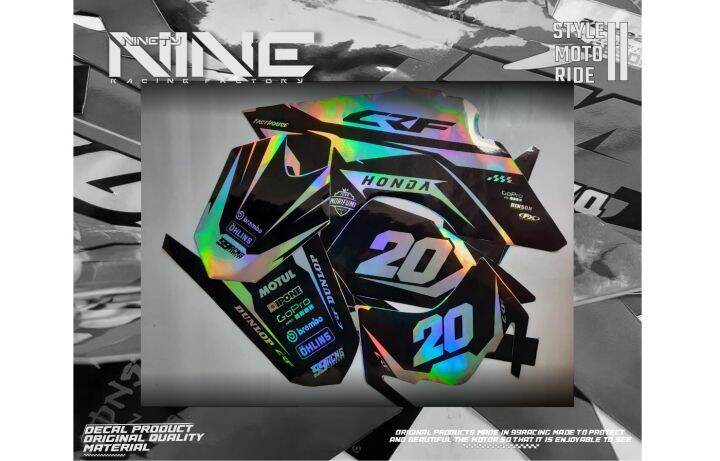 DECAL CUSTOM CRF HOLOGRAM | Lazada Indonesia