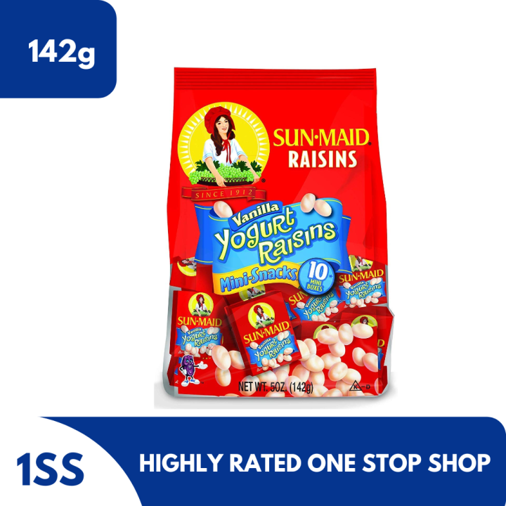 Sun-Maid Raisins Vanilla Yogurt Flavored Raisins, 10 Mini Boxes 142g ...