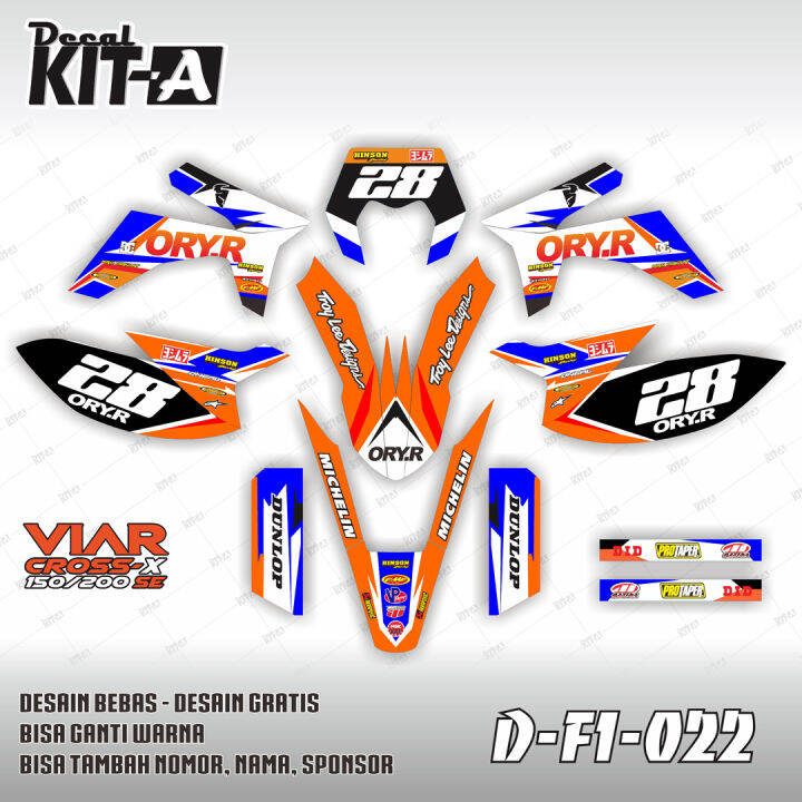 Decal Viar Cross X 200 Decal Viar Cross 150 Sticker Striping Stiker ...