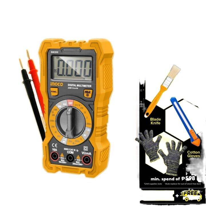 COD INGCO 600V LCD Digital Multi Tester Multimeter Electrical ...