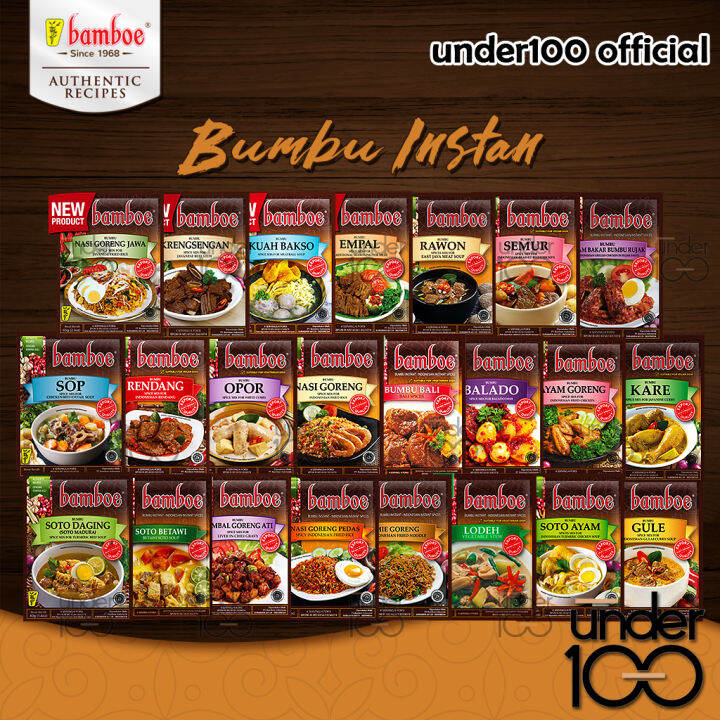 Under100 Bamboe Bumbu Instan Masak HALAL Series Spices Dapur Nasi ...