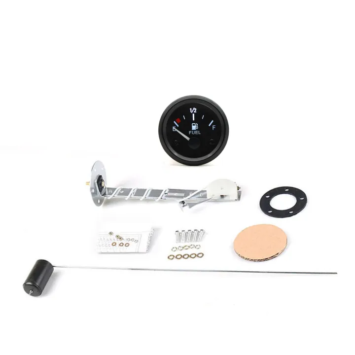 2'' 52mm Fuel Level Gauge, Pointer 12V Car Fuel Tank Meter with LED ...