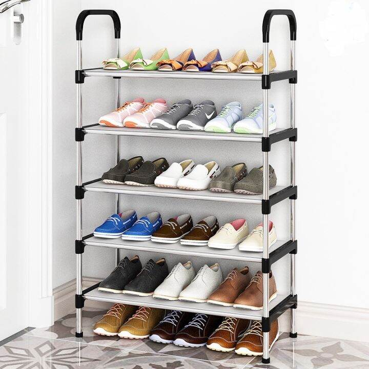 HW 6 Layer shoe rack Tier Colored stainless steel Stackable Shoes ...